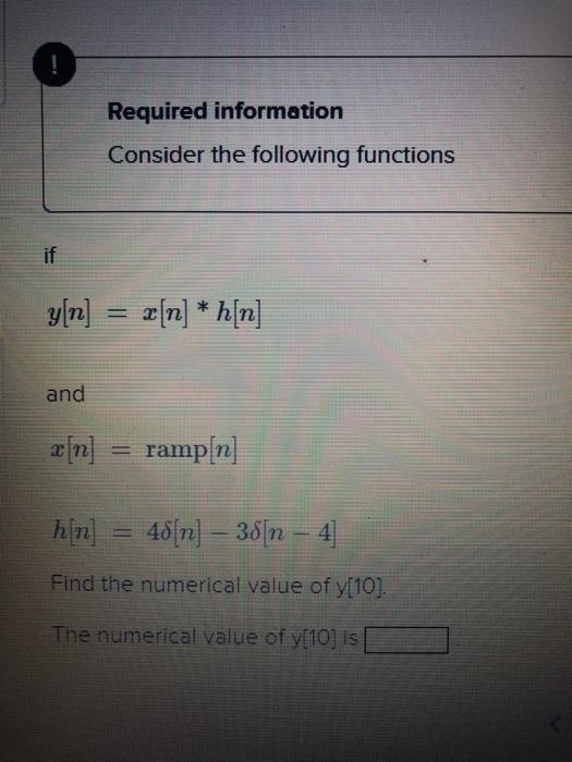 Solved Required information Consider the following functions | Chegg.com