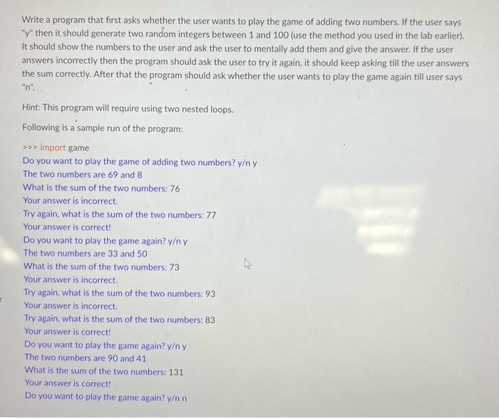 Solved Write a program that first asks whether the user | Chegg.com