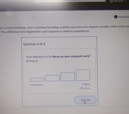 Solved Instructiyur current workload, John's activities for | Chegg.com