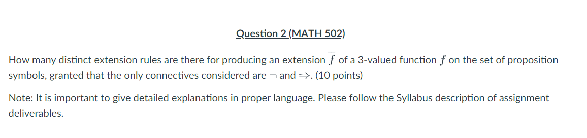 Solved Question 2 (MATH 502).How many distinct extension | Chegg.com