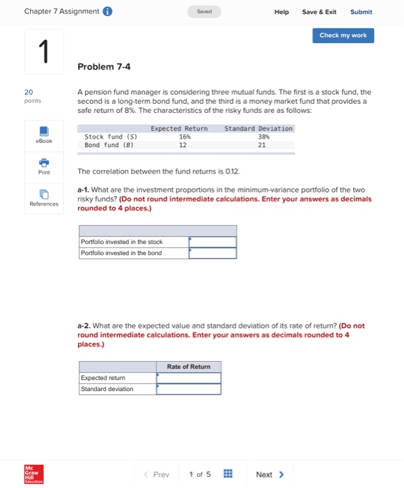 Solved Chapter 7 Assignment Saved Help Save & Exit Submit | Chegg.com