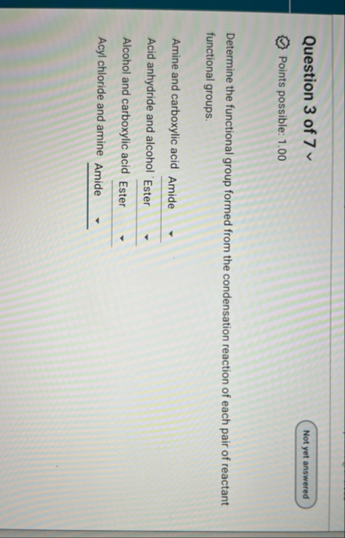 Solved Question 3 ﻿of 7v Points possible: 1.00Determine the | Chegg.com