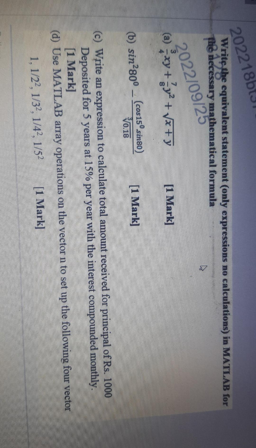 Write the equivalent statement (only expressions no | Chegg.com