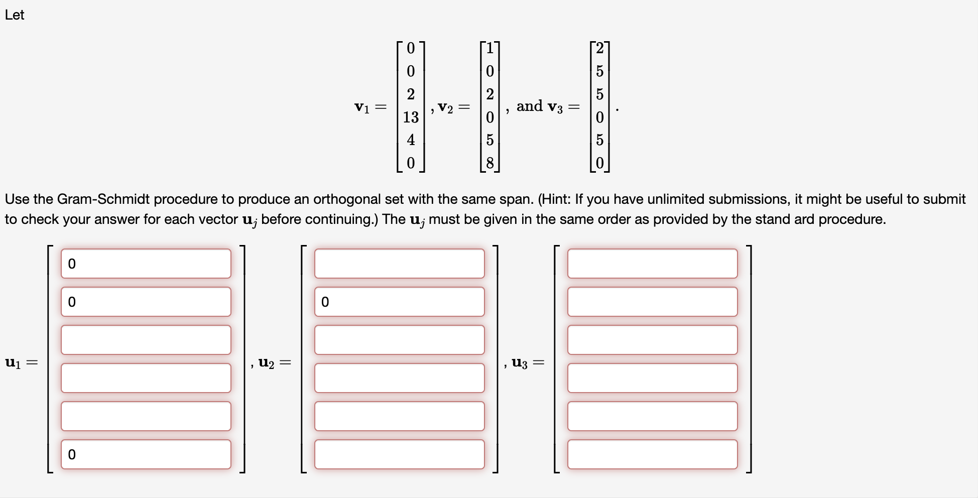 Solved LetUse the Gram-Schmidt procedure to produce an | Chegg.com
