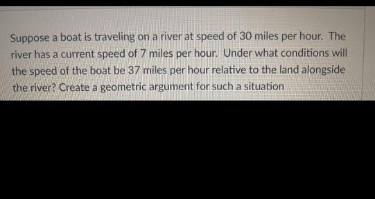 Solved Suppose A Boat Is Traveling On A River At Speed Of 30
