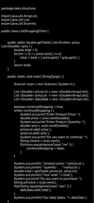 Solved package data.structure; import java.util.ArrayList; | Chegg.com