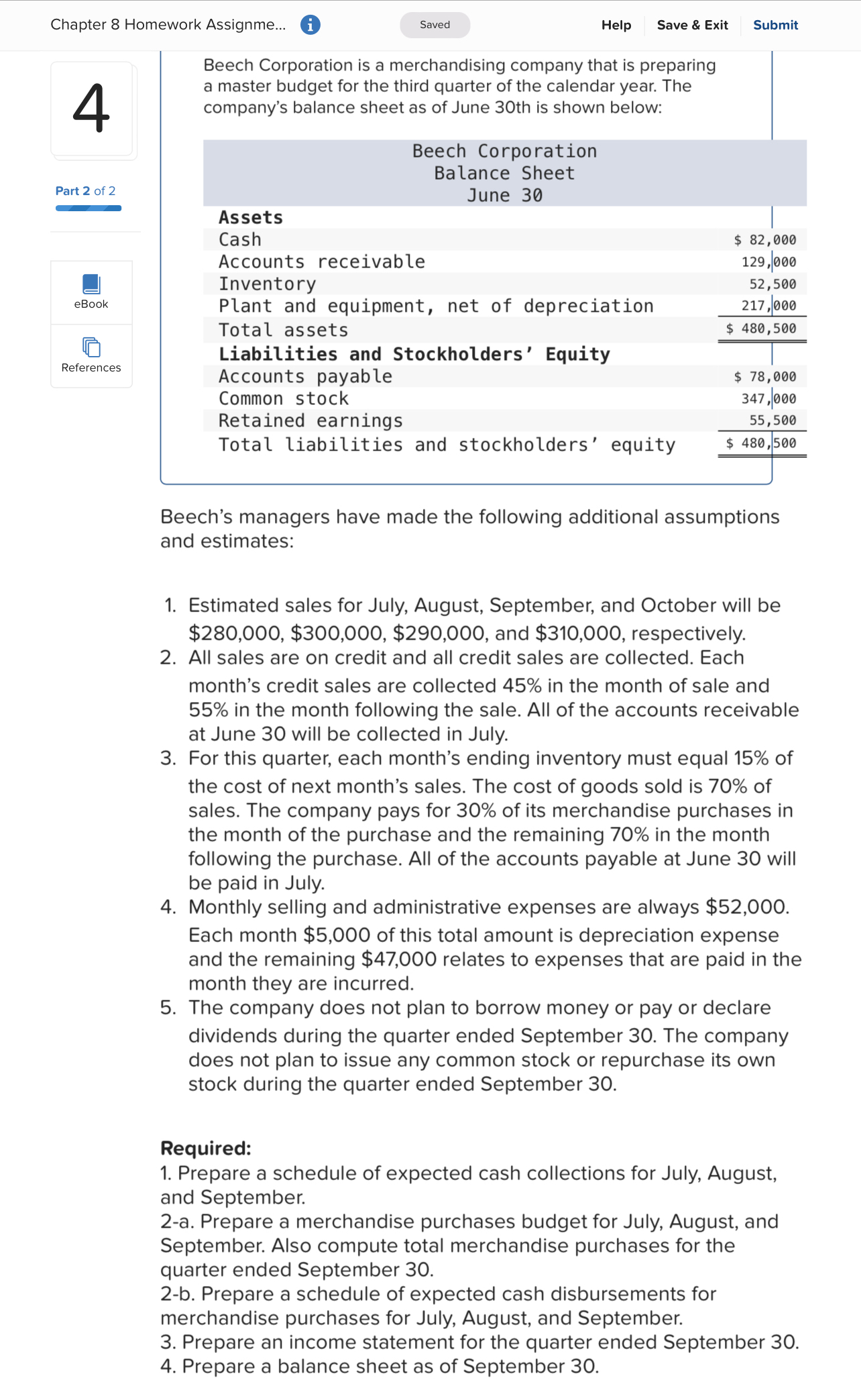 Solved Chapter 8 ﻿Homework Assignme...iSavedHelpSave & | Chegg.com