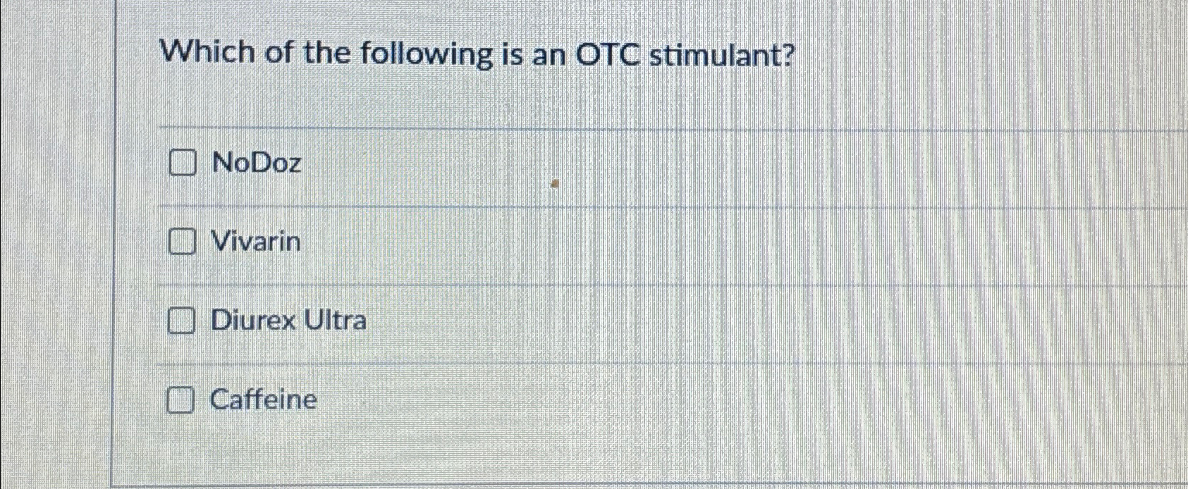 Solved Which of the following is an OTC | Chegg.com
