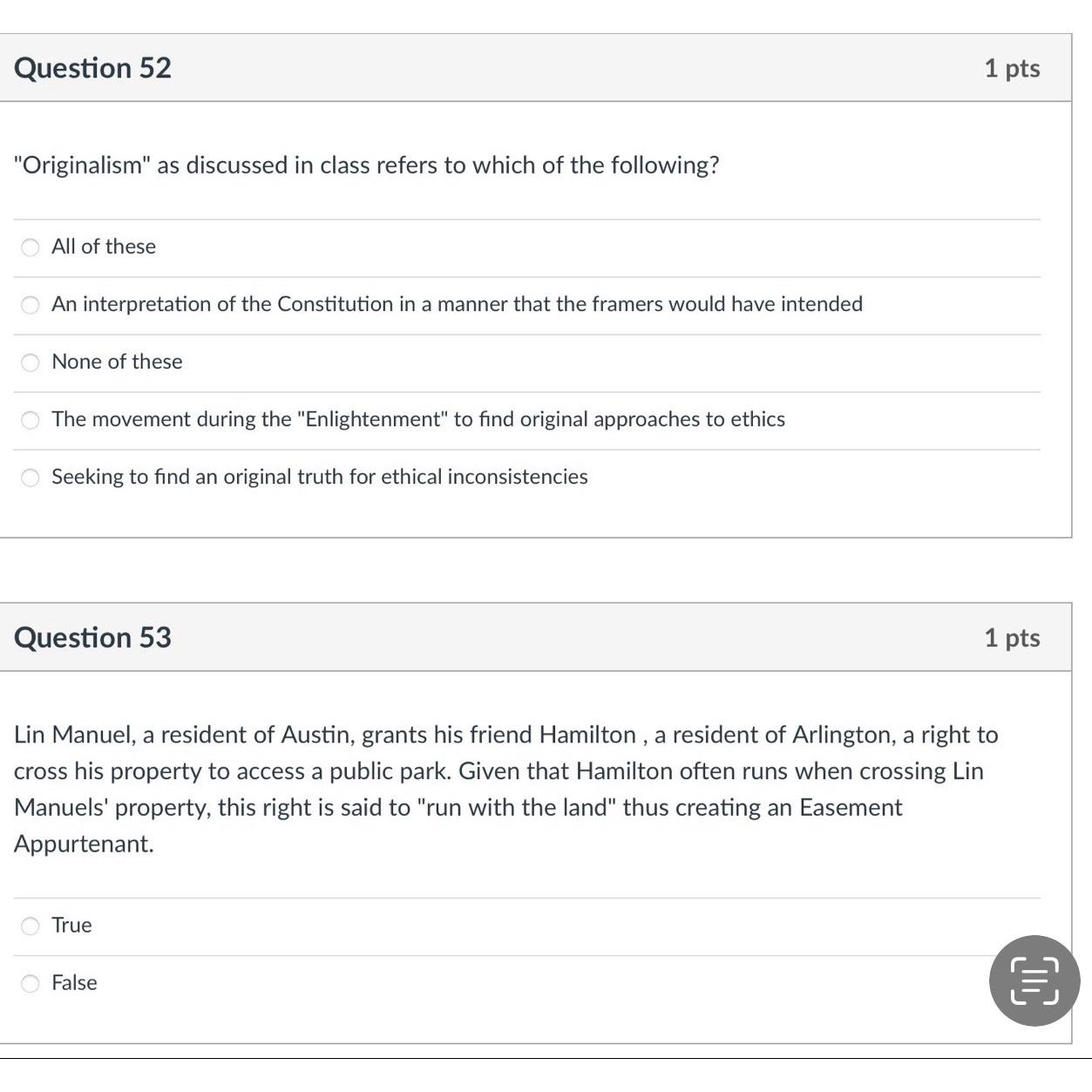 Solved Question 521 ﻿pts"Originalism" as discussed in class | Chegg.com