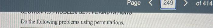 Solved Do the following problems using permutations. 3) A | Chegg.com