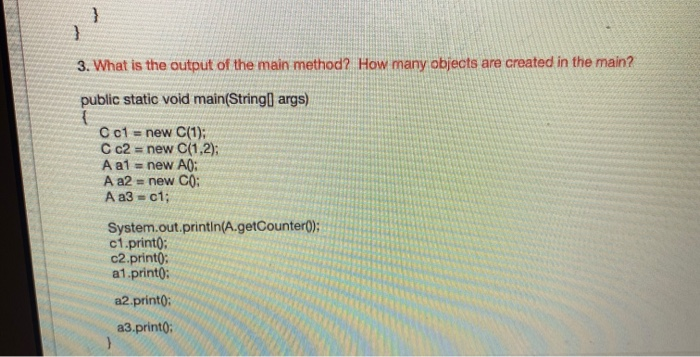 Solved Consider the following class A definition, complete | Chegg.com