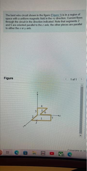Solved The bent wire circuit shown in the figure (Figure 1) | Chegg.com