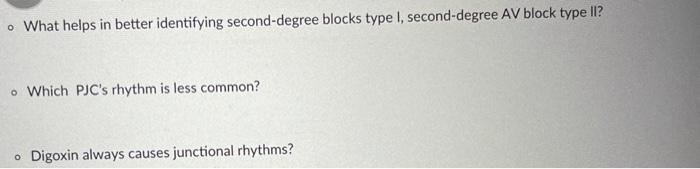 Solved What helps in better identifying second-degree blocks | Chegg.com