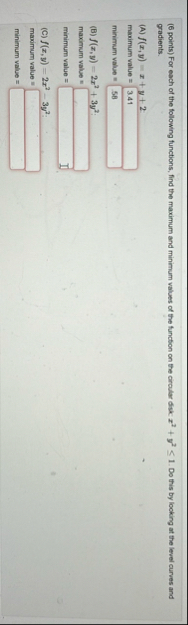 Solved ( 6 ﻿points) ﻿For each of the following functions, | Chegg.com