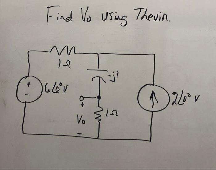 Solved Find Vo using Thevin. | Chegg.com