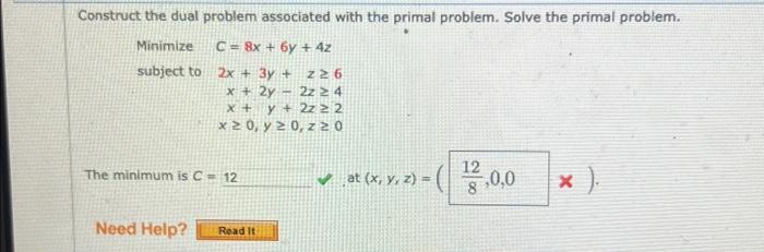 Solved Construct the dual problem associated with the primal | Chegg.com