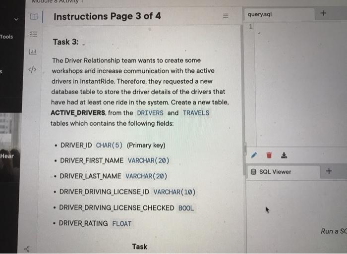 Solved The Driver Relationship team wants to create some | Chegg.com
