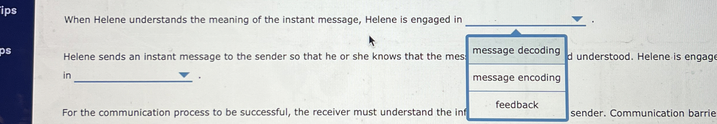 Solved When Helene understands the meaning of the instant | Chegg.com