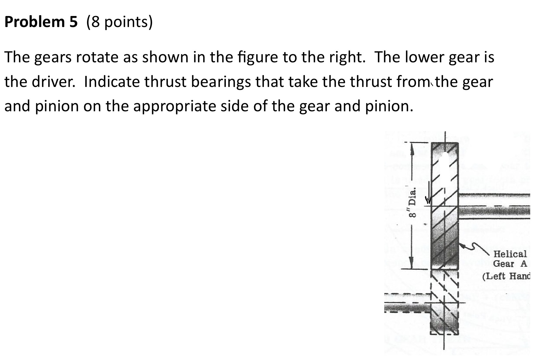 Solved Problem 5 (8 ﻿points)The gears rotate as shown in the | Chegg.com