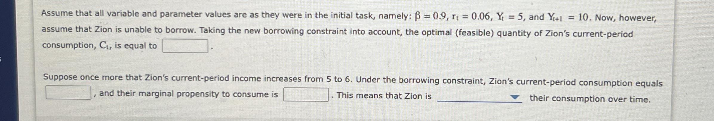 Solved Assume that all variable and parameter values are as | Chegg.com