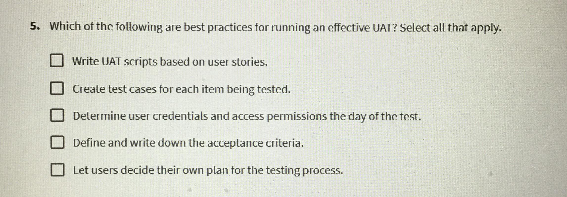 Solved Which of the following are best practices for running | Chegg.com