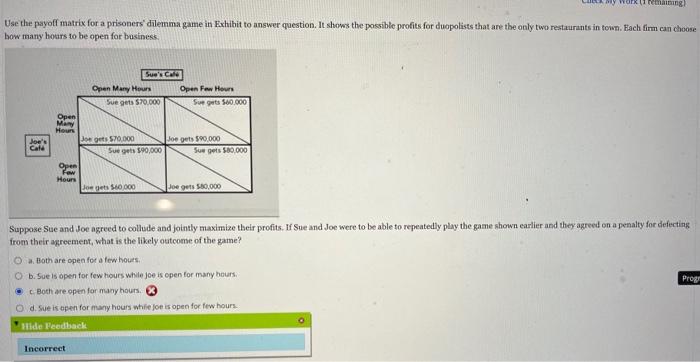 Solved Use the payoff matrix for a prisoners' dilemma game | Chegg.com