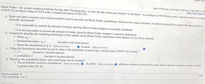 Solved Black Friday - the annual shopping tradition the day | Chegg.com