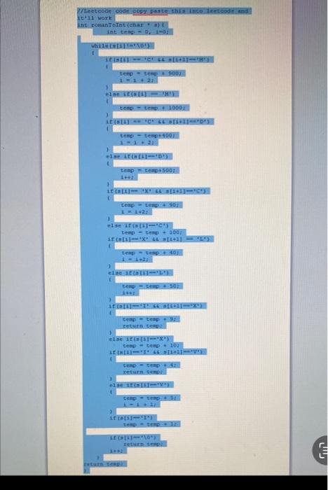 Solved Roman numerals are represented by seven different | Chegg.com