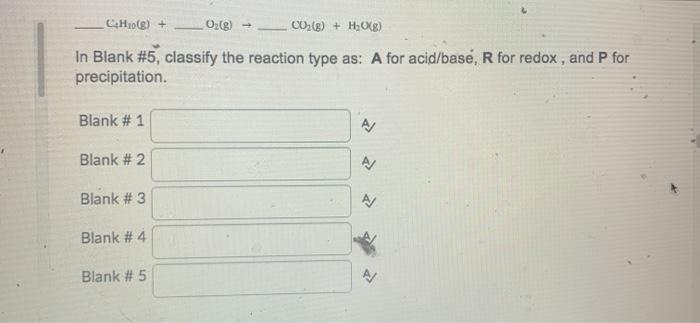 Solved Balance the following chemical reaction using the | Chegg.com