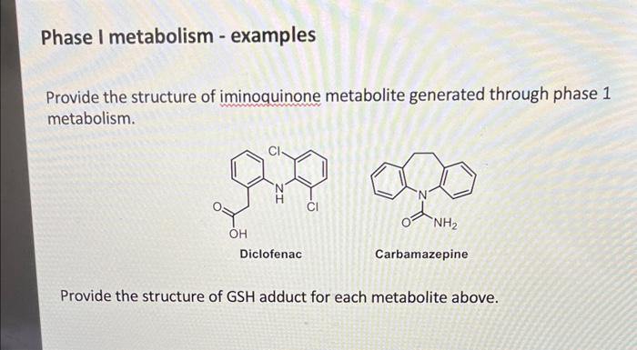 Solved Provide the structure of iminoquinone metabolite | Chegg.com