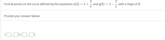 Solved Find all points on the curve defined by the equations | Chegg.com