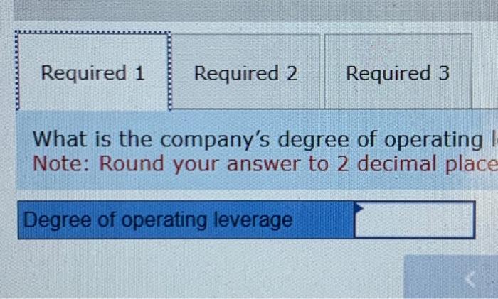 Solved Using the degree of operating leverage, estimate the | Chegg.com