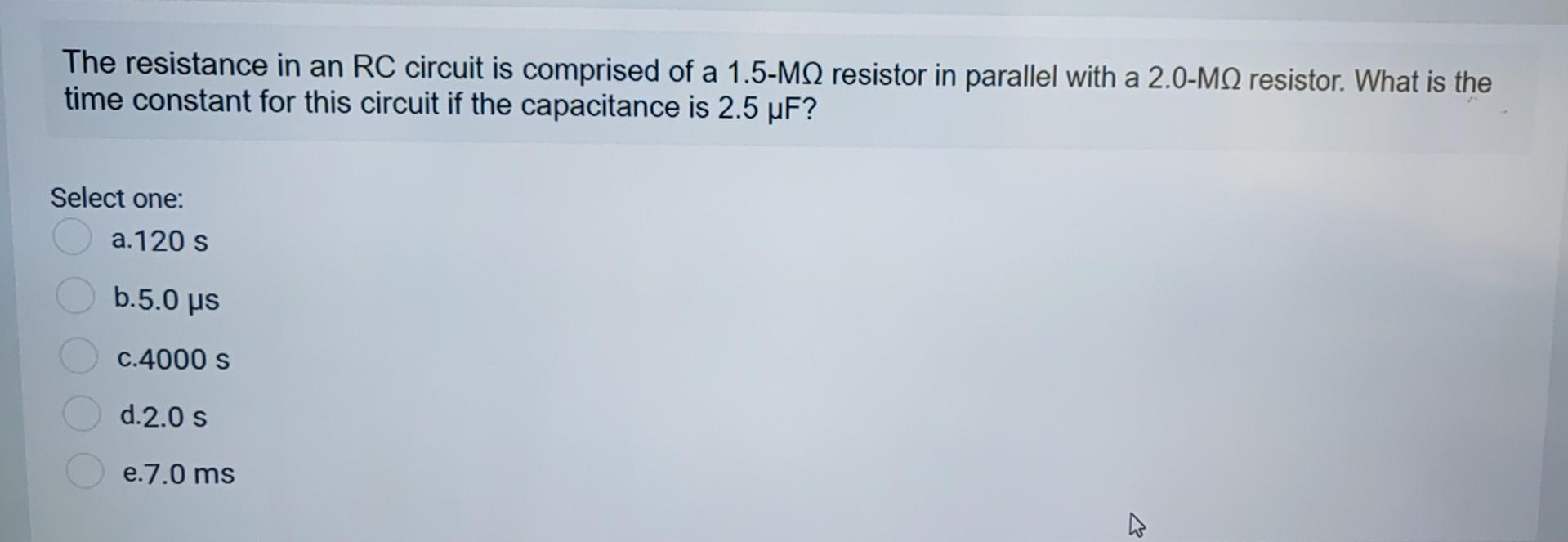 Solved The resistance in an RC circuit is comprised of a | Chegg.com