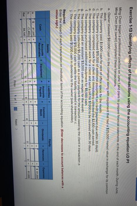 Solved Exercise 1 13 Identifying Effects Of Transactions