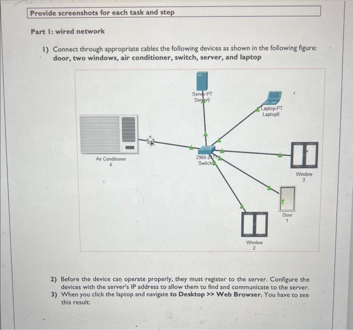 I) Connect through appropriate cables the following | Chegg.com