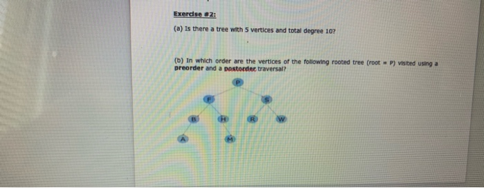 Solved (a) Is there a tree with 5 vertices and total degree | Chegg.com