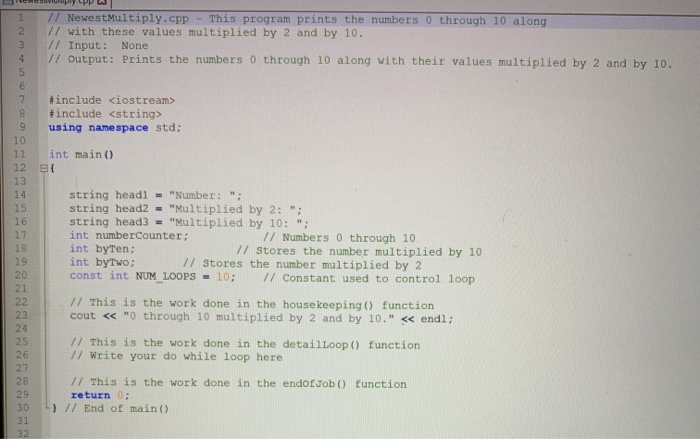 Solved In this lab, you work with the same C++ program you | Chegg.com