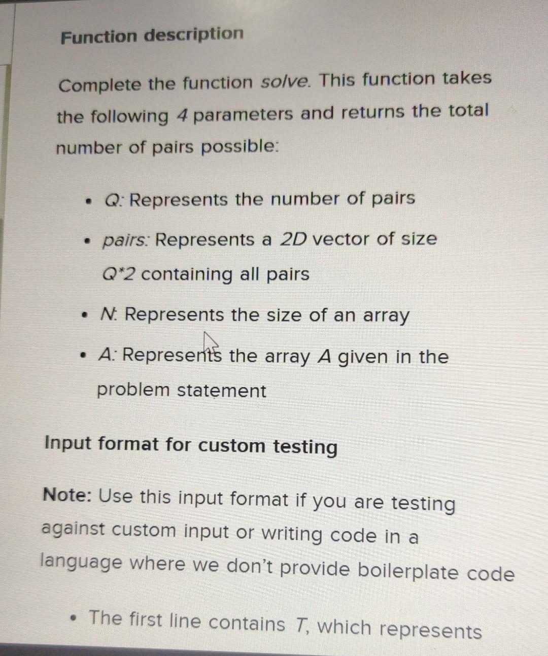 Solved Pair of pairs Given Q pairs in the form of (L,R) | Chegg.com