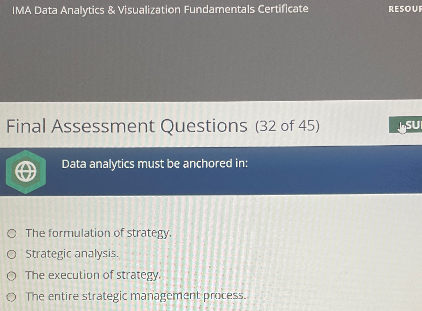 Solved IMA Data Analytics & Visualization Fundamentals | Chegg.com