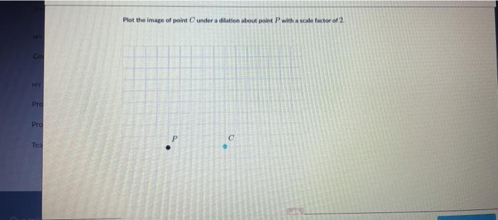 Solved Plot the image of point under a dilation about point | Chegg.com