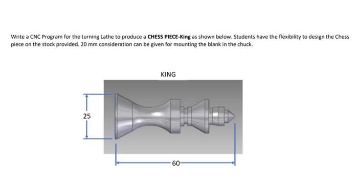 Solved Write a CNC Program for the turning Lathe to produce | Chegg.com
