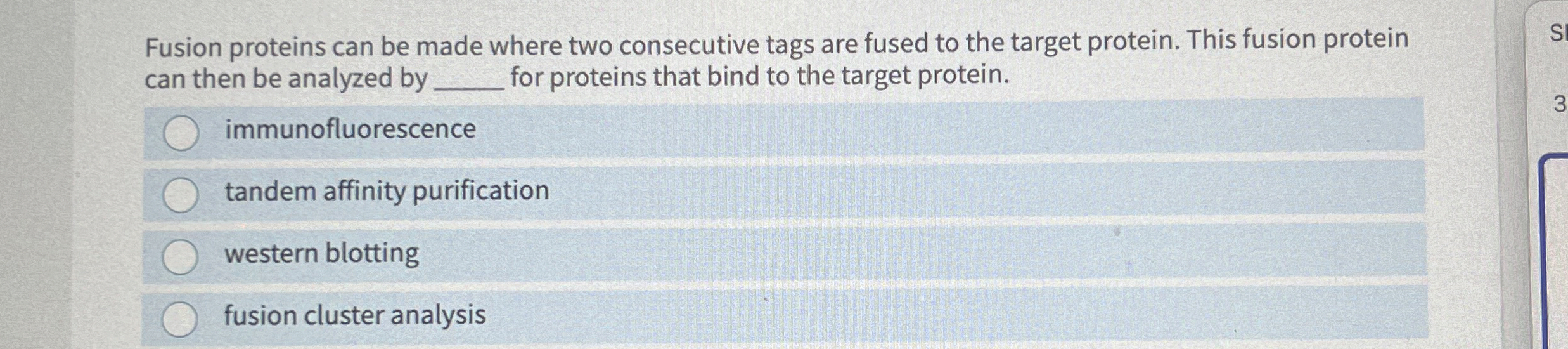 Solved Fusion proteins can be made where two consecutive | Chegg.com
