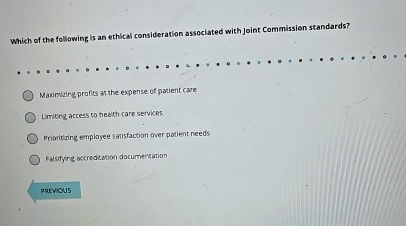 Solved Which of the following is an ethical consideration | Chegg.com