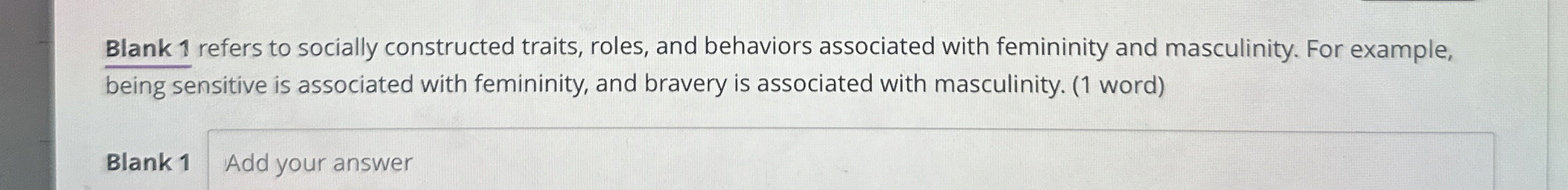Solved Blank 1 ﻿refers to socially constructed traits, | Chegg.com