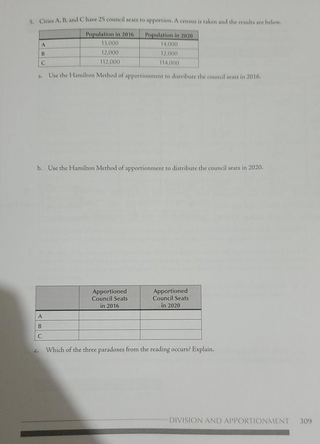 Solved Apportionment Worksheet 1. In 1790, the total | Chegg.com