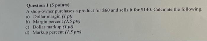 Solved SHOW ALL CALCULATIONS AND CLEARLY SEPERATE PARTS A, | Chegg.com