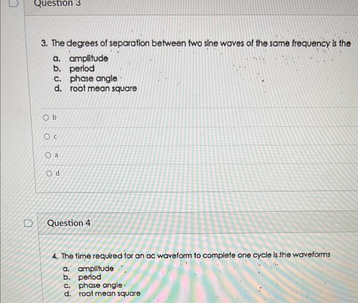 Solved 1. A sine wave has a period (T) of 1 ms. The | Chegg.com