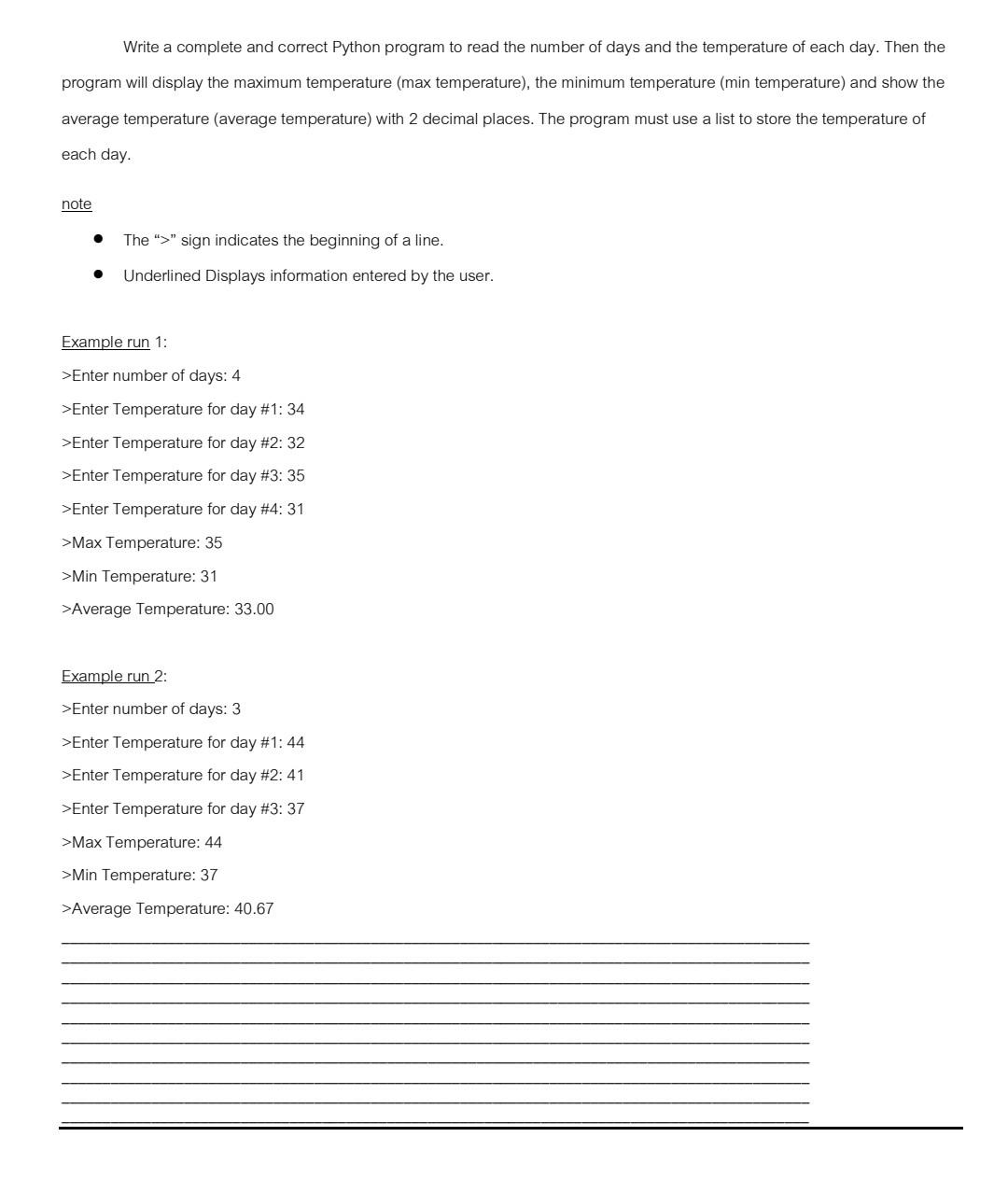 Solved Write A Complete And Correct Python Program To Read 
