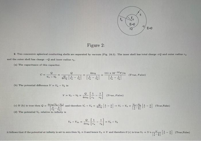 Two concentric spherical conducting shells are | Chegg.com