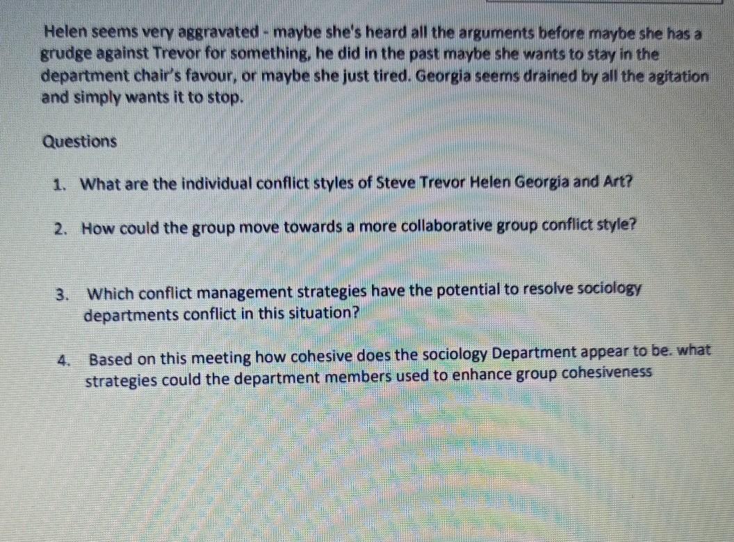 Solved In Class Assignment Case study - Sociology in trouble | Chegg.com